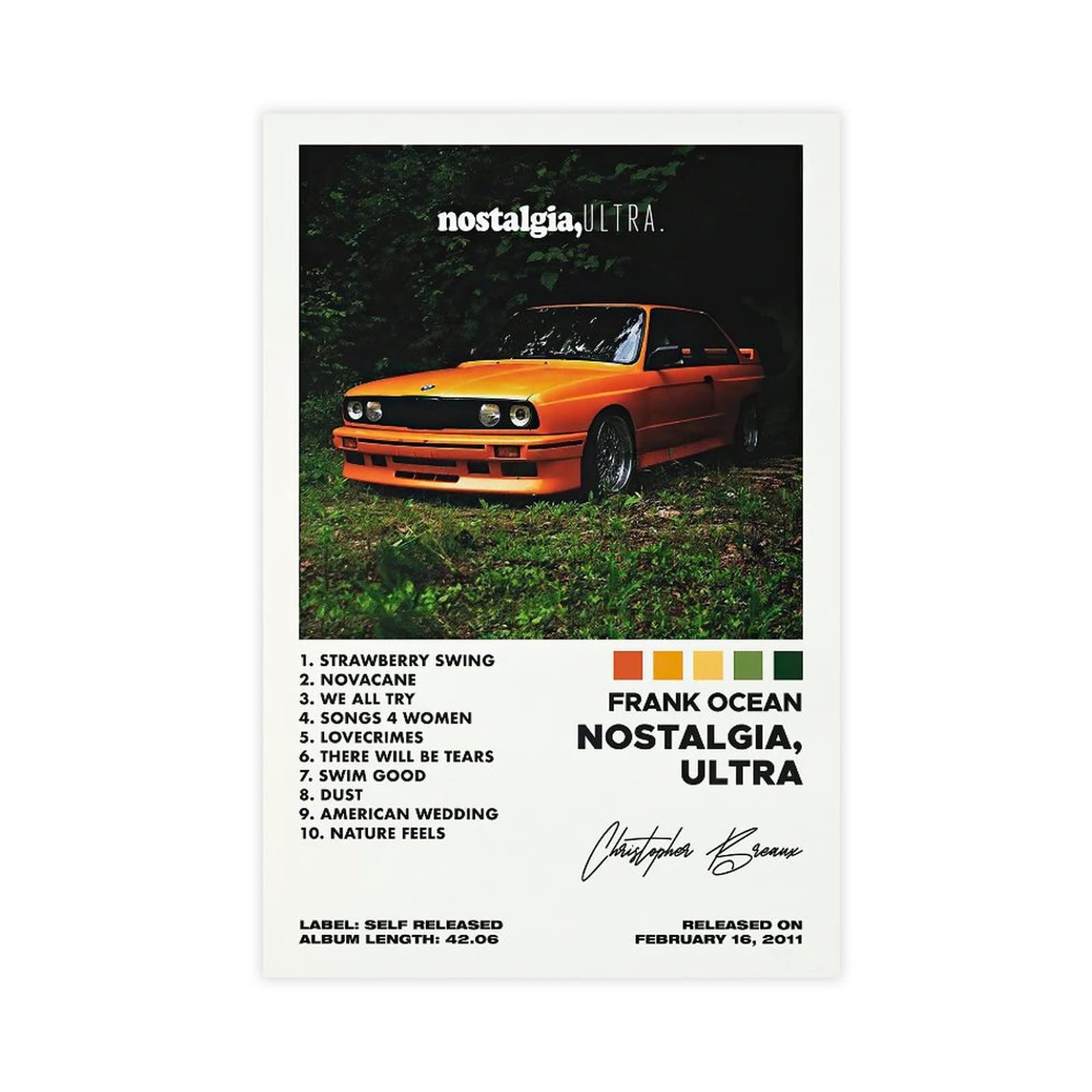 FUKITT Frank Poster Nostalgia Ultra Poster Album Cover Poster Canvas Poster Bedroom Decor Sports Landscape Office Room Decor Gift Unframe-style 12x18inch(30x45cm)