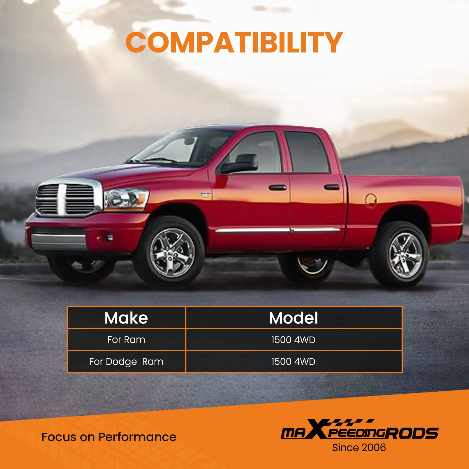 maXpeedingrods 5000 lbs Rear Air Suspension Bags Kit for Dodge Ram 1500 Standard 4WD 2019-2025 Air Spring Bag Kit