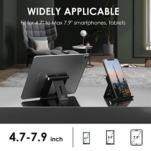 Minthouz Cell Phone Stand for Desk - 2 Pack Phone Holder Compatible with iPhone 14 13 12 Pro Max Mini 11 Xr 8 Plus SE, iPad Mini, Switch, Android Smartphone, Tablets