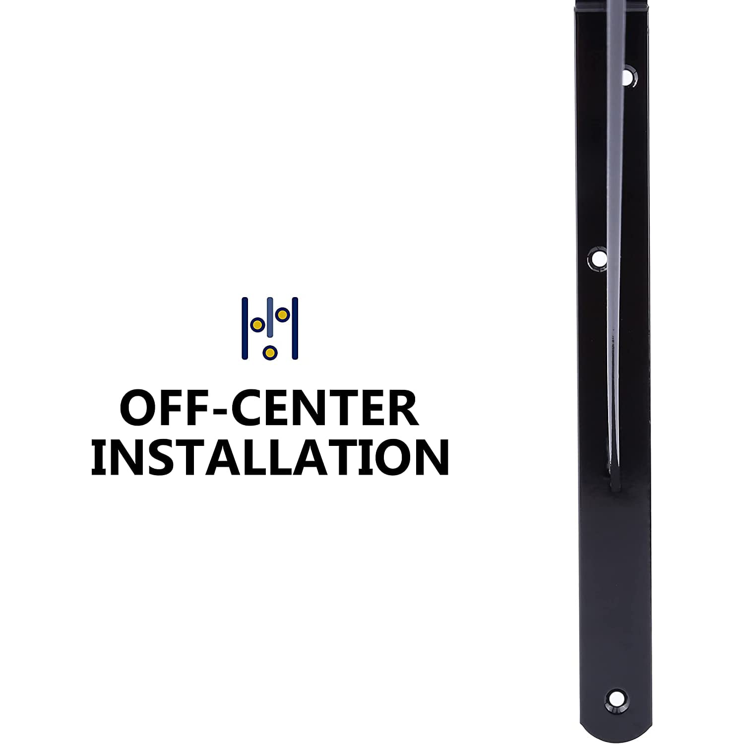 NEODROP 4-Pack 12 Inch Heavy Duty Shelf Brackets, Large Wall Bracket for Garage Storage Shelves, Black Powder-Coated Steel