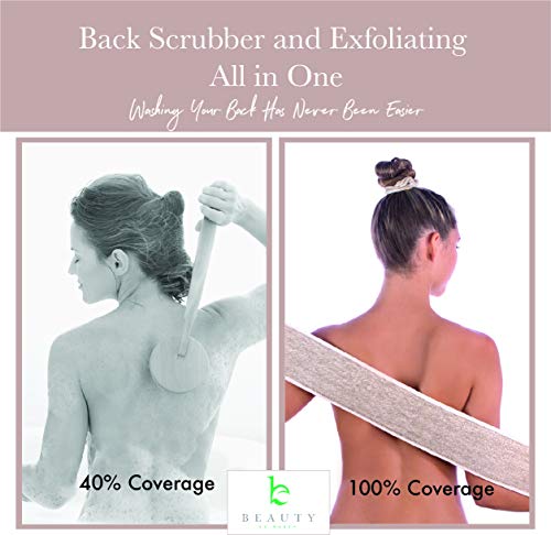 Back Scrubber for Shower for Men & Women - Loofah Exfoliating Body Scrubber Back Washer for Shower, Back Shower Scrubber for Body, Flat Body Scrubbers for Use in Shower Back Scrubber, Back Loofah