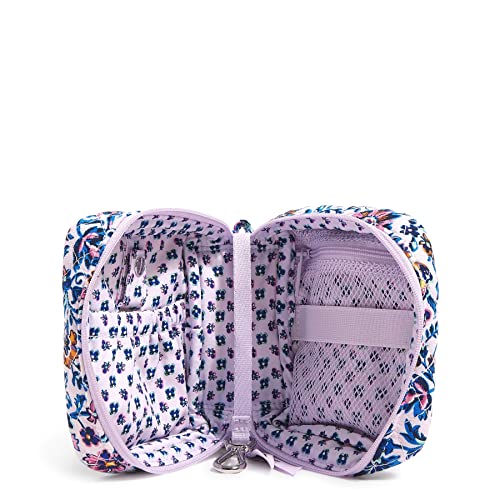 Vera Bradley Women's Cotton Mini Travel Case W/Clip, Cloud Vine Multi - Recycled Cotton, One Size