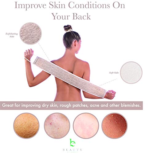 Back Scrubber for Shower for Men & Women - Loofah Exfoliating Body Scrubber Back Washer for Shower, Back Shower Scrubber for Body, Flat Body Scrubbers for Use in Shower Back Scrubber, Back Loofah