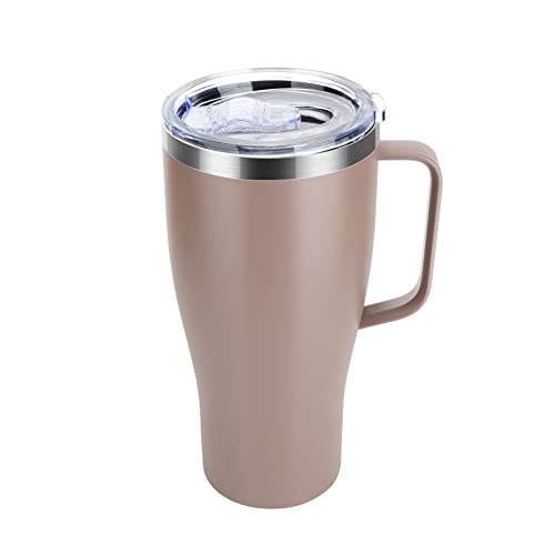 Zukro 32 oz Insulated Tumbler with Handle and Straw,Stainless Steel Travel Cup with Lid, No Sweat,Keep Drinks Cold 24 Hours, Dishwasher Safe,Fit in Cup Holder,