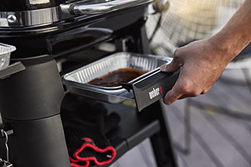 Weber Lumin Compact Outdoor Electric Barbecue Grill, Blue - Great Small Spaces such as Patios, Balconies, and Decks, Portable and Convenient
