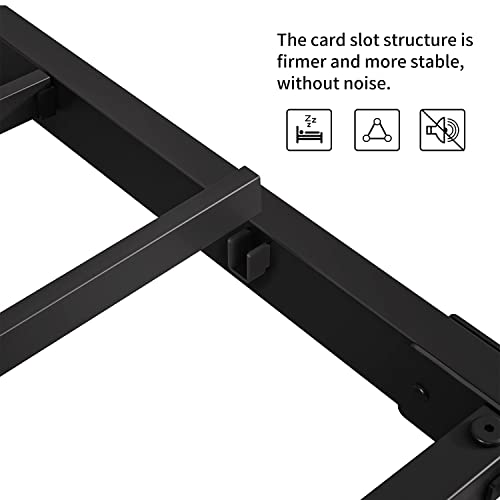 LOTCAIN King Size Bed Frame with Wooden Headboard, Heavy Duty Platform Metal Bed Frame, No Box Spring Needed, Strong Metal Slats Support, Noise-Free, Twin XL/Queen/King (King)