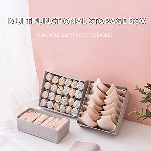 Xicennego Underwear Storage Box Set Drawer Divider, Underwear, Bra, Socks, Tie Storage Box-3 Sets(Pink