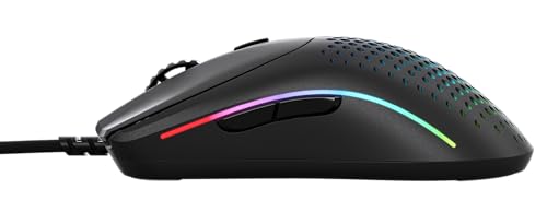 Glorious Gaming Model O 2 Wired Gaming Mouse - 59g Ultralight, FPS, 26,000 DPI, Motion Sync, 80M Click Rated Switches, 6 Programmable Buttons, Ambidextrous, RGB, PTFE Feet - Black