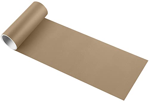 Leather Repair Tape Patches - 4 x 63 inch Self-Adhesive Leather Repair Patch for Couch - Vinyl Leather Repair Tape Kit for Furniture,Car Seat,Sofas,Chairs,Handbags,Jackets, Dark Beige
