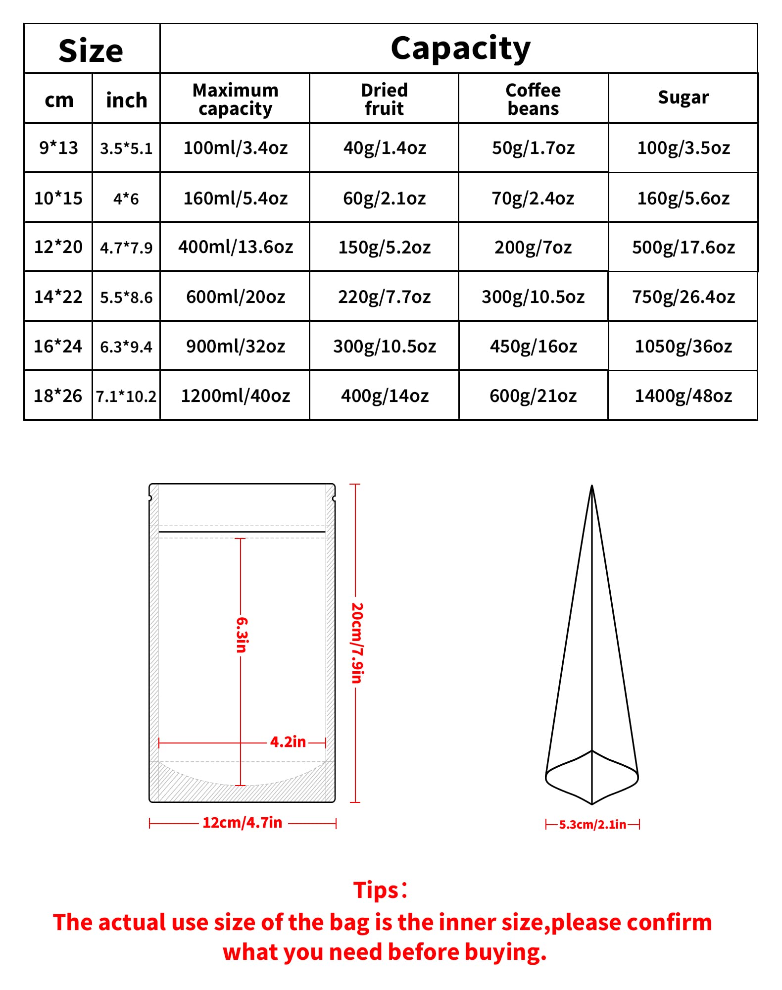100 Pack Resealable Stand Up Bags,4.7" x 7.9" Smell Proof Pouch Sealable Foil Pouch Bags for Packaging (White)