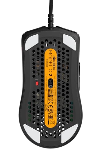 Glorious Gaming Model O 2 Wired Gaming Mouse - 59g Ultralight, FPS, 26,000 DPI, Motion Sync, 80M Click Rated Switches, 6 Programmable Buttons, Ambidextrous, RGB, PTFE Feet - Black