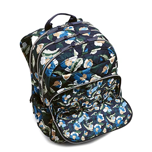 Vera Bradley Women's Performance Twill XL Campus Backpack, Immersed Blooms, One Size
