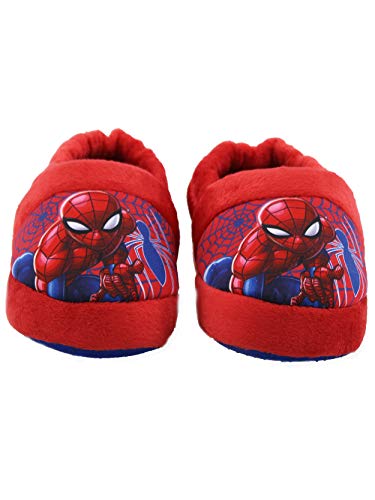 Marvel Spider-Man Toddler Boys Plush Aline Slippers (2-3 M US Little Kid, Red)