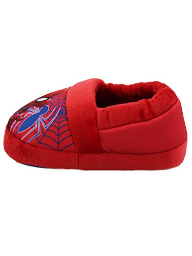 Marvel Spider-Man Toddler Boys Plush Aline Slippers (2-3 M US Little Kid, Red)
