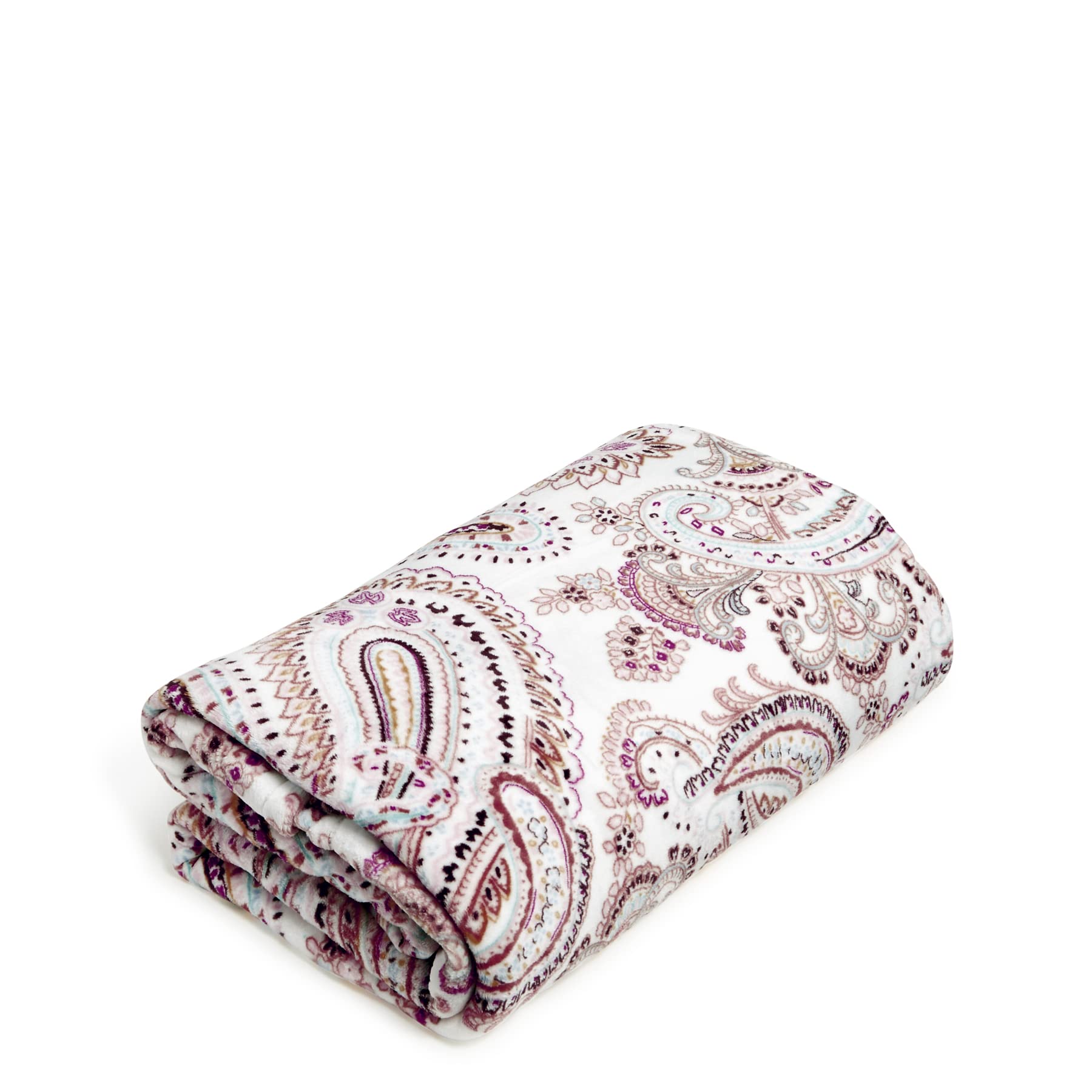 Vera Bradley Women's, Oversized Fleece Plush Throw Blanket, Sand Paisley, Twin/Twin XL