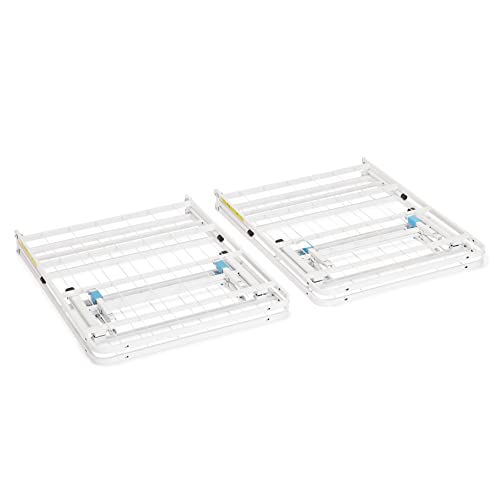 Amazon Basics Foldable Metal Platform Bed Frame with Tool Free Setup, 14 Inches High, Queen, White