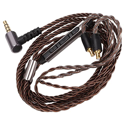 Septpenta Headphone Upgrade Cable, Silver Plated Copper Core Lower Noise, HiFi Sound Quality Sound Natural, with Ear Hook Design, 3.5MM / A2dc Plug for CKS1100 E40 E50 E70 LS200