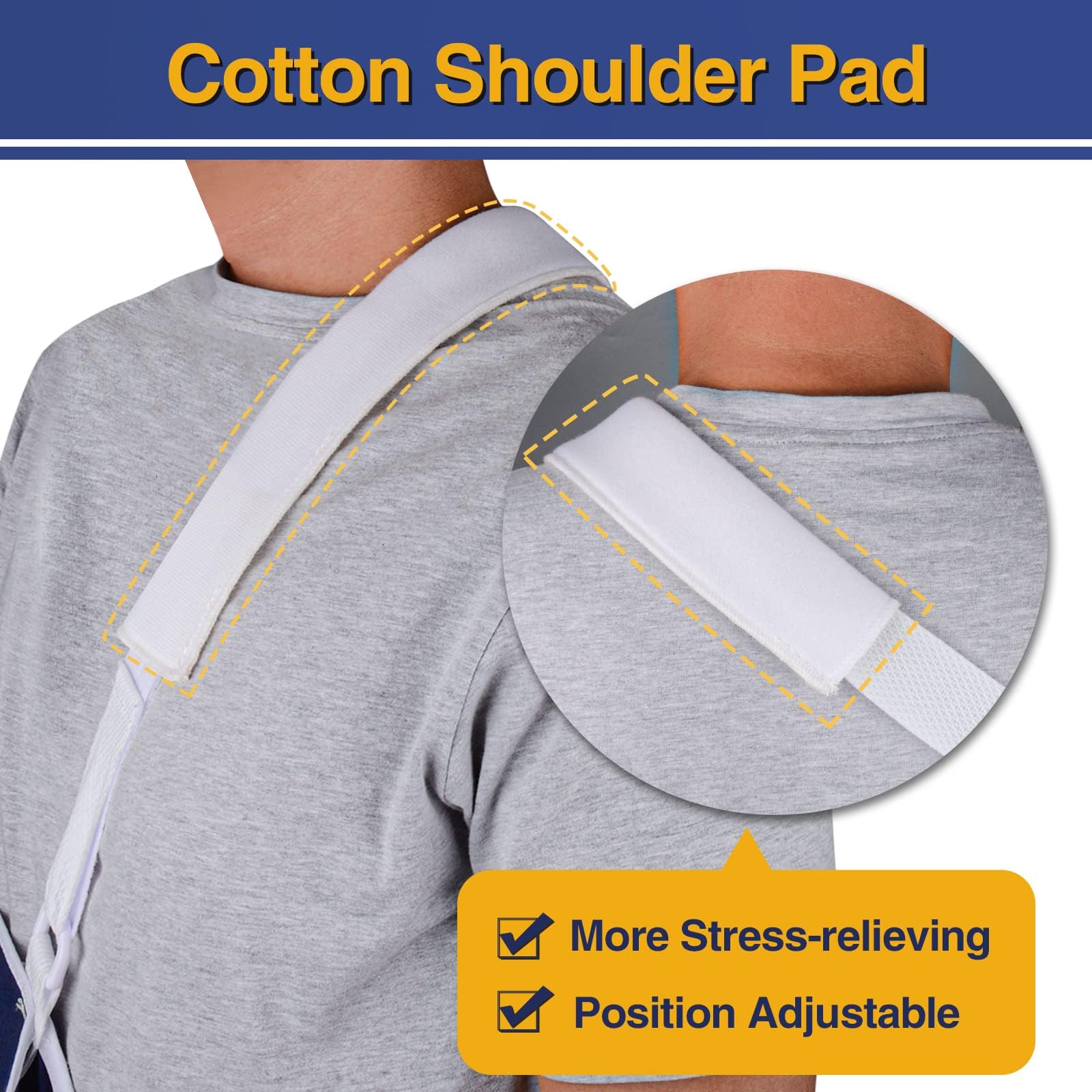 Ultrassist Arm Sling for Shoulder, Elbow, Wrist Injuries, Arm Sling Suitable for Adults with Lightweight and Breathable - Large Size