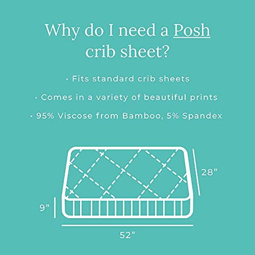 Posh Peanut Fitted Crib Sheet, Soft Viscose from Bamboo Fabric, Standard Crib and Toddler Mattresses 52" by 28" (Construction Cars)