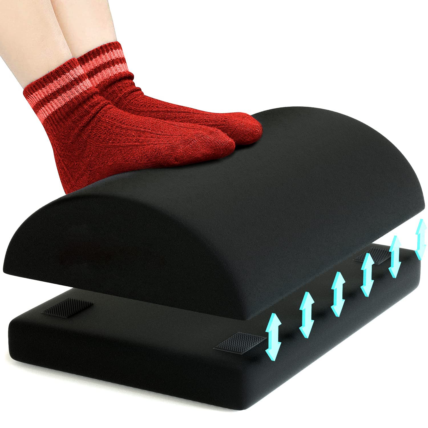 Coccyx Seat Cushion and Lumbar Support Pillow for Office Chair&Foot Rest for Under Desk at Work,Adjustable Foot Rest