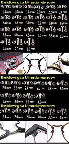 OctinPris Eyeglass Sunglass Repair Kit with Screws Tweezers Screwdriver Tiny Micro Screws Nuts Assortment Stainless Steel Screws Glasses Repair Nose Pads for Spectacles