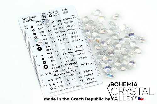 Czech 50-Piece Glass Beads, 6x9mm, Teardrop Transparent Crystal Clear AB