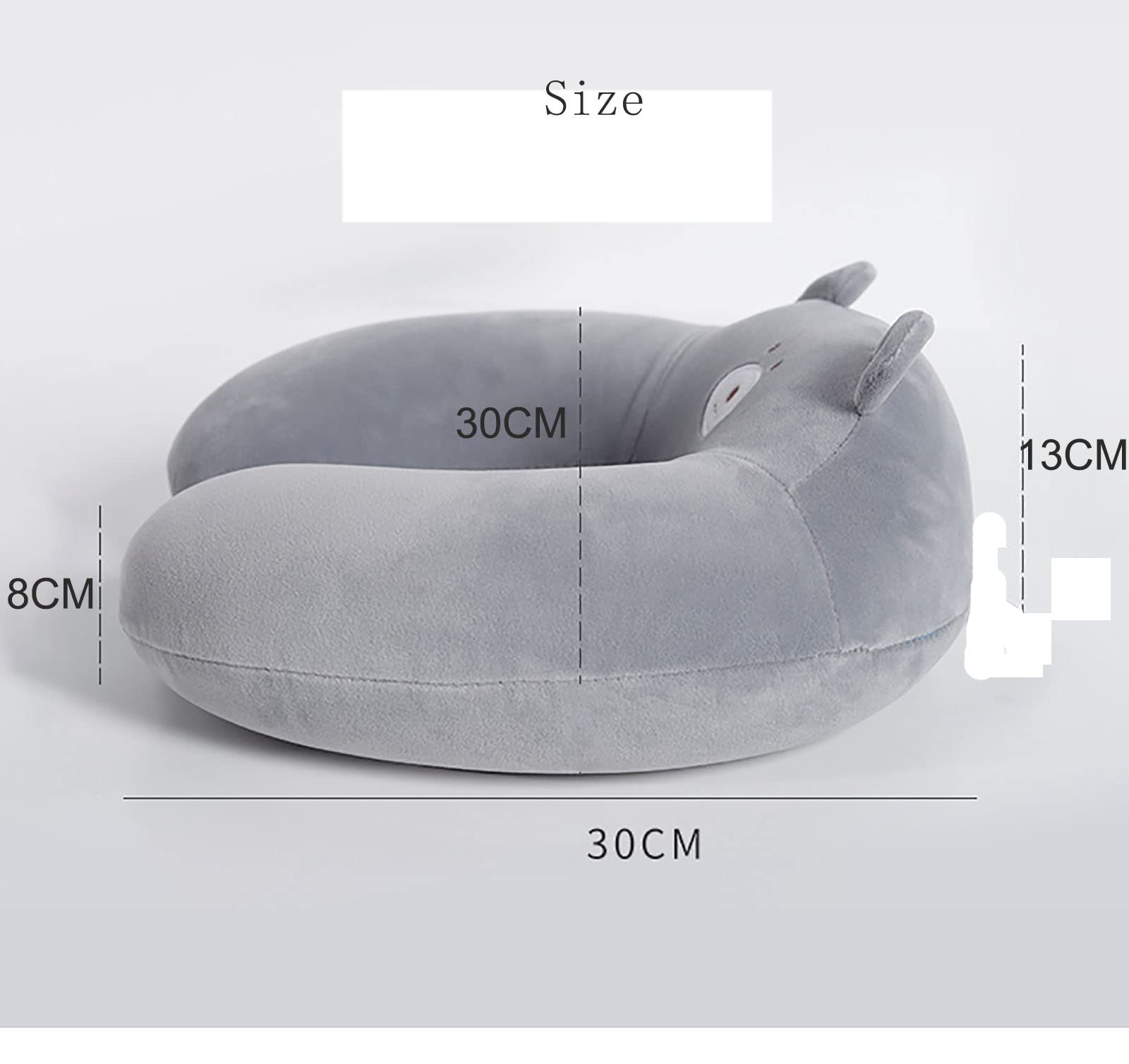 Travel Pillow Memory Foam Neck Pillow Head Support Soft Pillow for Sleeping Rest U Shaped Neck Pillow With Washable Microfiber Cover Portable Headrest Great for Airplane Chair Car Home Office Use