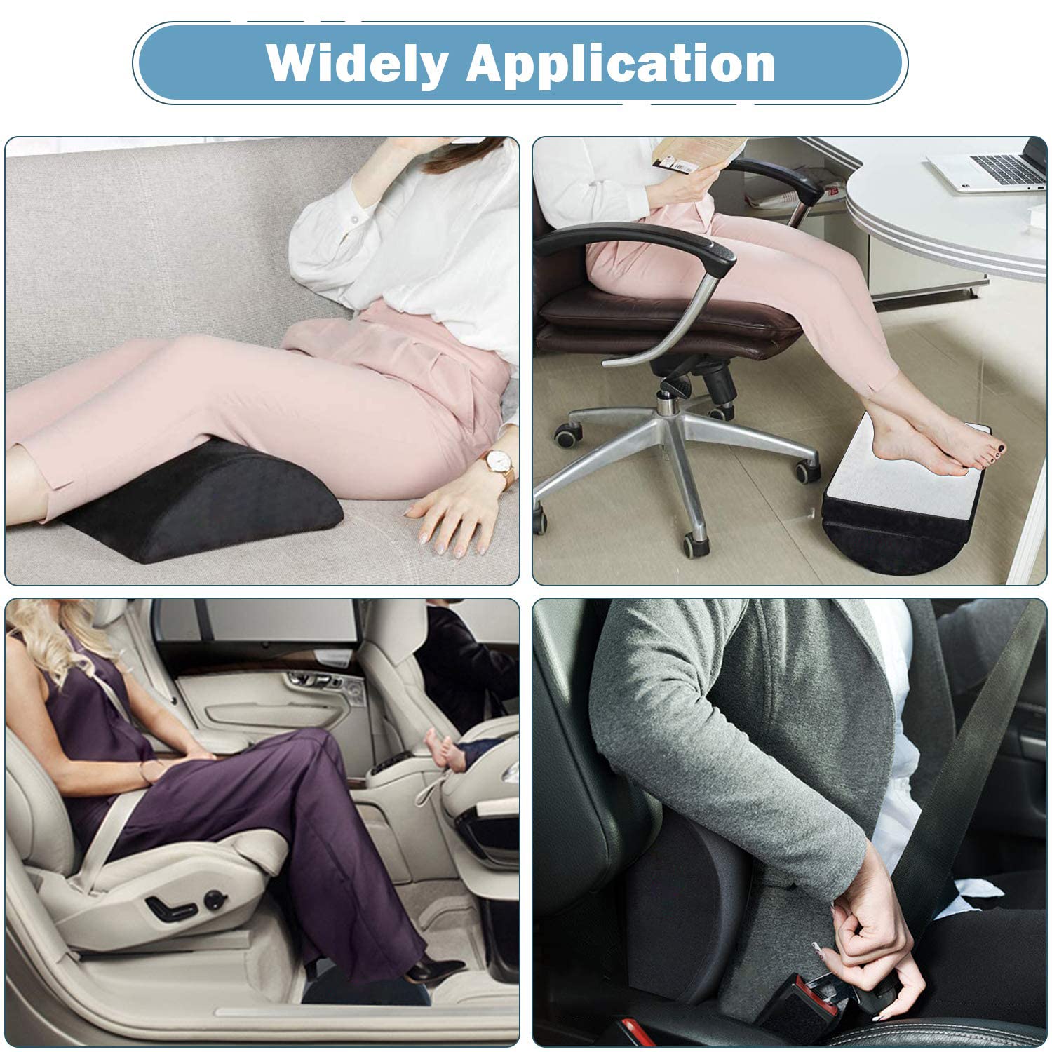 Coccyx Seat Cushion and Lumbar Support Pillow for Office Chair&Foot Rest for Under Desk at Work,Adjustable Foot Rest