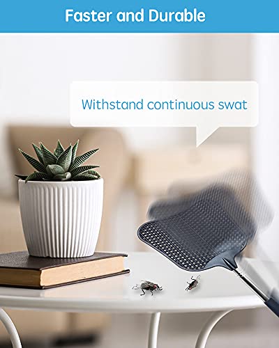 CUNCUI Fly Swatters Heavy Duty Set, with Durable Telescopic Stainless Steel Extendable Handles, for Home, Classroom and Office, 2Pcs, 2 Colors