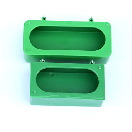 Hanging Food Dish 10pcs Hanging Bird Feeder Pigeon Storage Trough Food Dispenser Macaw Chicken Feeding Dish Container for Small Pet Animals Supplies Size M Bird Feeder