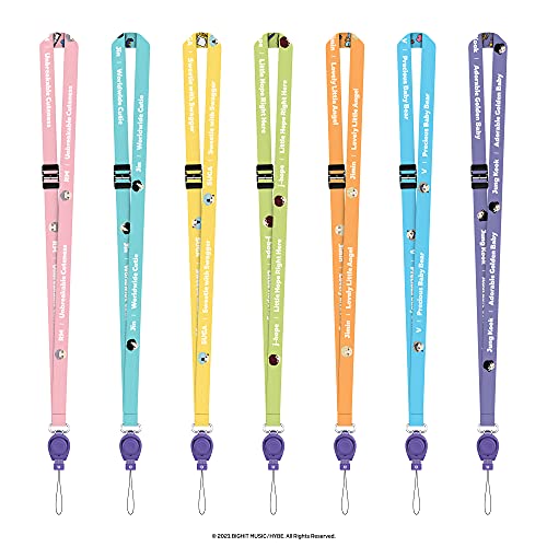 iFace TinyTAN inspired by BTS Cute Character Quick Release Lanyard Neck Strap for ID, Wallet, Smartphone, Camera, etc. (SUGA)