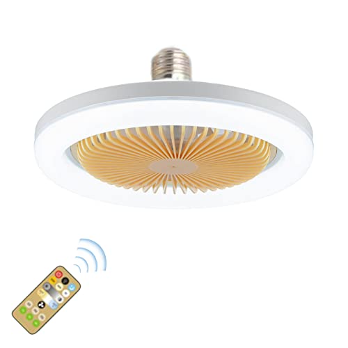 ADUMIX Upgraded Ceiling F๐ns with Lights - Low Profile Enclosed Ceiling F๐n Bladeless, with Remote Control LED Dimming Multi-Speed Invisible Blades Timing, Home Decor Ceiling F๐n