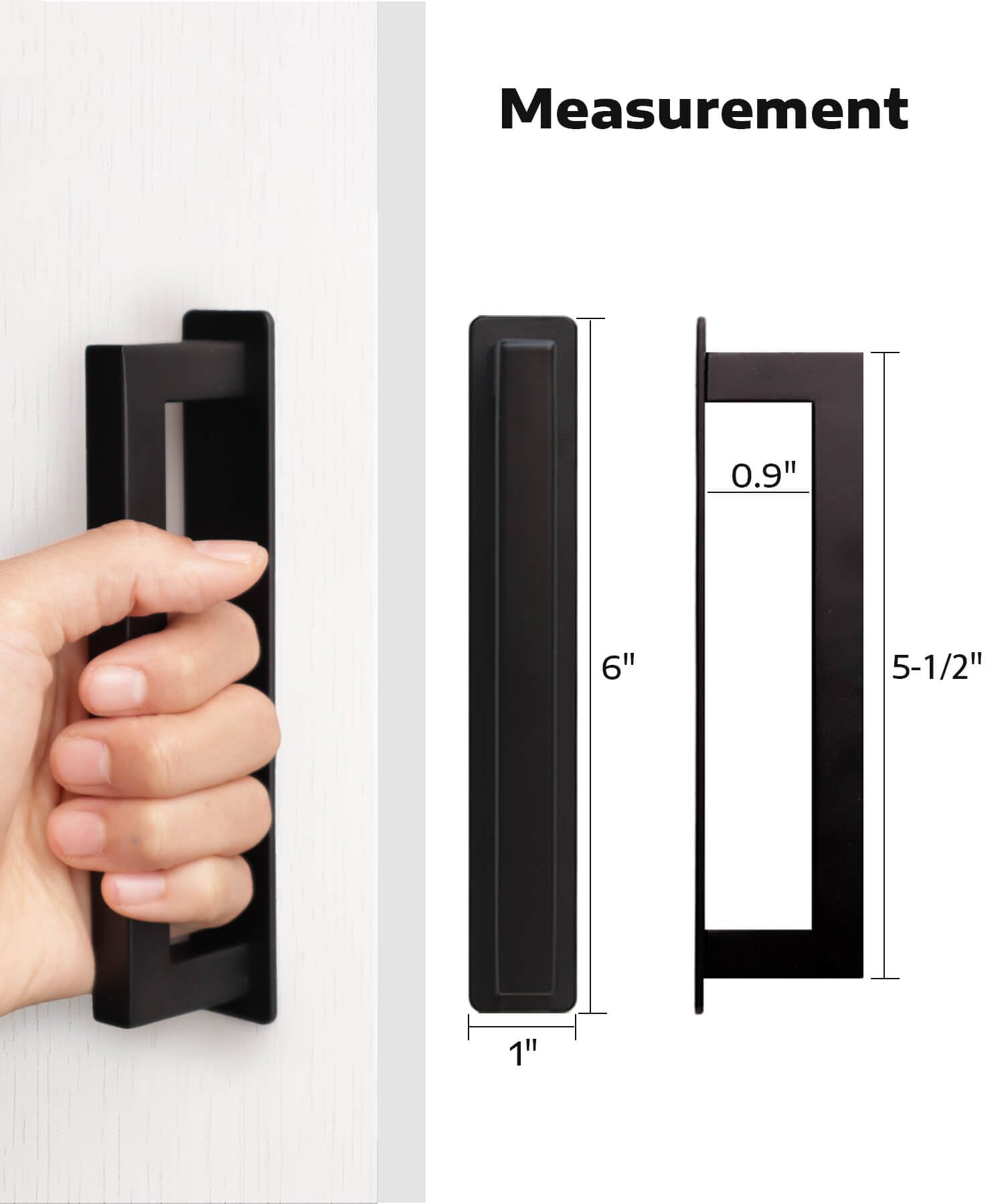 RVPEKUPE 2-Pack Adhesive Cabinet Handles Stick On Handle Self Stick Drawer Pulls No Drill Cabinet Pulls for Cabinet Closet Glass Sliding Shower Door Handle - 6", Black