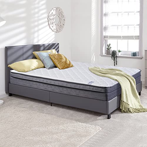 Treaton, 10-Inch Medium Plush Hybrid Euro Top Foam Encased innerspring Mattress/Improves Sleep by Reducing Back Pain, Twin,SC20j-3/3-1