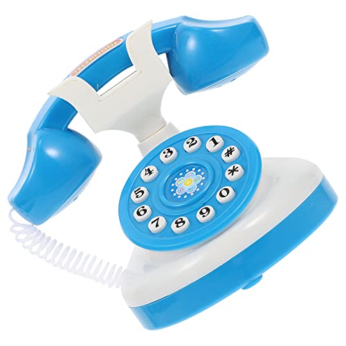 Milisten Retro Corded Landline Phone Toy Old Fashion Telephone Simulation Novelty Hotel Chatter Telephone Pretend Phone with Rotary Dial Early Educational Toys for Kids
