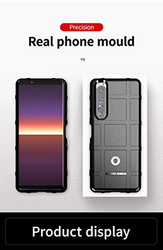 Ysnzaq Military Grade Durable Rugged Phone Case for Sony Xperia 1 III 6.5", Ultra Slim Soft TPU Shockproof Camera Protective Phone Cover for Sony Xperia 1 III HD Black