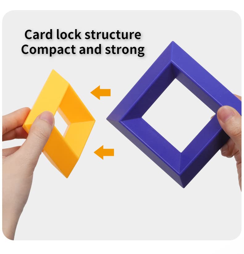Giroayus Pyramids Stacking Blocks, Building Blocks Stacking Educational Toys, Building Blocks, Toddlers Preschool Learning Activities, Montessori Toys for 1 2 3 4 5 Year Old. (60 pcs)