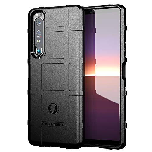 Ysnzaq Military Grade Durable Rugged Phone Case for Sony Xperia 1 III 6.5", Ultra Slim Soft TPU Shockproof Camera Protective Phone Cover for Sony Xperia 1 III HD Black