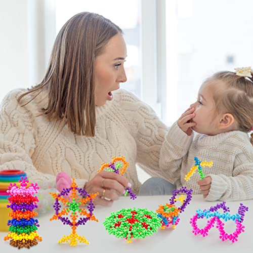 KCLROEO Building Blocks, 320 pcs Educational Building Toys STEM Toys Building Discs Sets Interlocking Solid Plastic for Preschool Kids Boys and Girls, Promotes Fine Motor Skills & Sensory Development