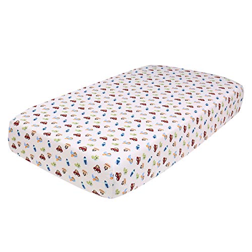 3 PCs Nursery Crib Bedding Set Airplane Rocket Fashion Baby Boy Girl Gift Idea 1 Quilt 1 Fitted Sheet 1 Diaper Organizer