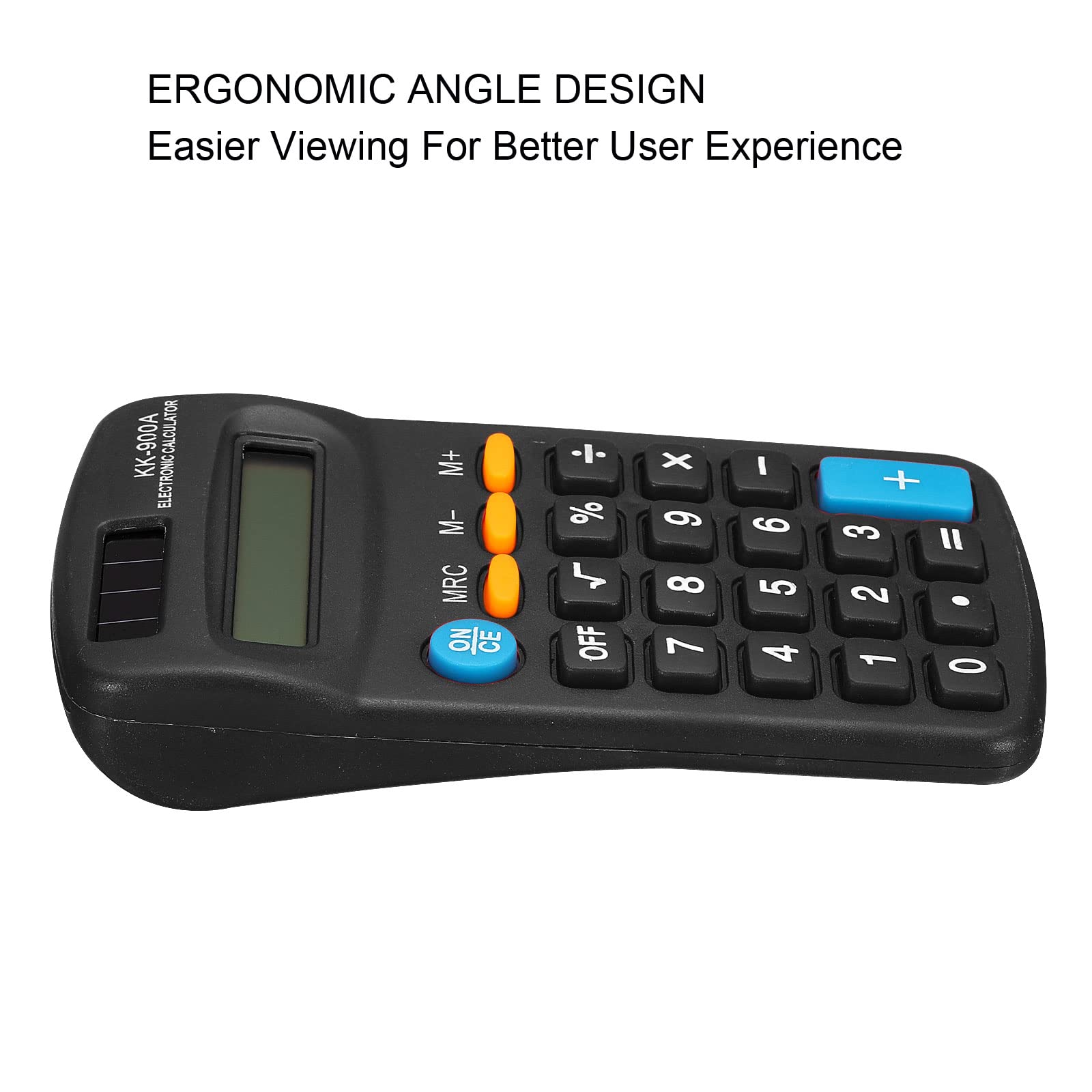 PATIKIL Basic Calculator, 8 Digit LCD Display Calculator 4 Function Small Desktop Calculator Battery Powered Handheld Calculator for Home Office, Black