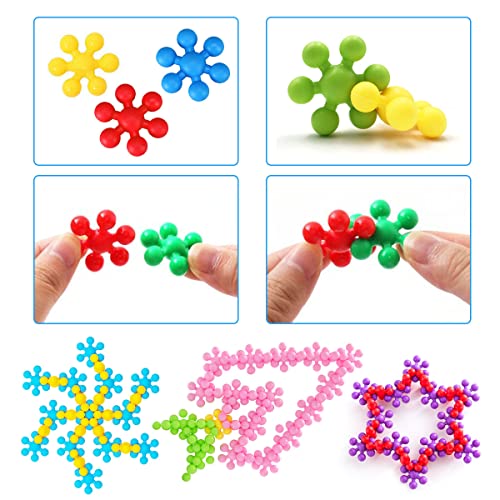 KCLROEO Building Blocks, 320 pcs Educational Building Toys STEM Toys Building Discs Sets Interlocking Solid Plastic for Preschool Kids Boys and Girls, Promotes Fine Motor Skills & Sensory Development