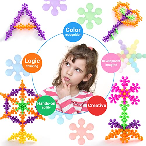 KCLROEO Building Blocks, 320 pcs Educational Building Toys STEM Toys Building Discs Sets Interlocking Solid Plastic for Preschool Kids Boys and Girls, Promotes Fine Motor Skills & Sensory Development