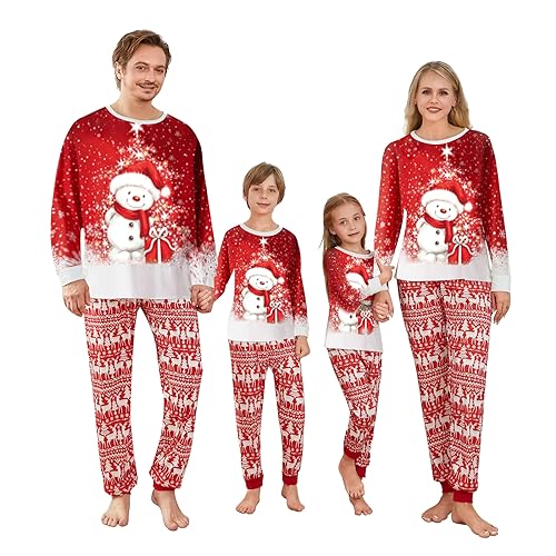LWXQWDS Christmas Family Pajamas Matching Sets Xmas Matching Pjs for Adults Kids Holiday Home Xmas Family Sleepwear Set (Q 03, Women, Large)