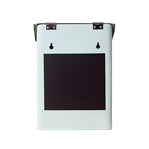 Farmhouse Metal Magnetic Lint Bin with Lid and Wall Mount for Space Saving and Lint Storage On Dryer, Washer and Laundry
