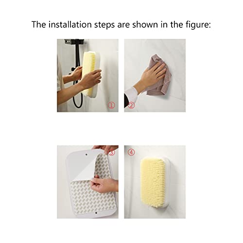 Back Scrubber for Shower,Wall Mounted,Back Shower Brush,Large Exfoliating Brush for Shower, for Men and Women