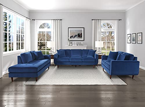 Lexicon Mapleton Living Room Loveseat, Navy Blue