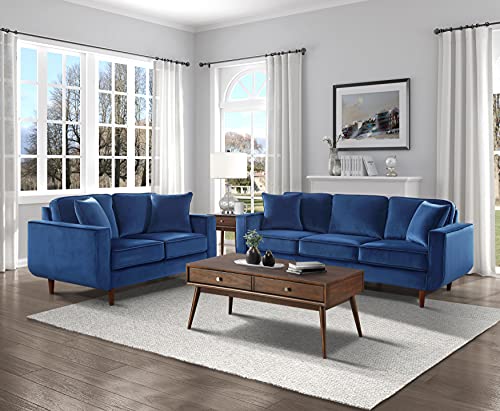 Lexicon Mapleton Living Room Loveseat, Navy Blue