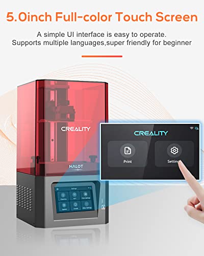 Creality Official HALOT-ONE (CL-60) Resin 3D Printer with Precise Intergral Light Source, WiFi Control and Fast Printing,Dual Cooling & Filtering System, Assembled Out of The Box