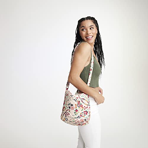 Vera Bradley Women's Cotton Bucket Crossbody Purse, Dreamer Paisley - Recycled Cotton, One Size